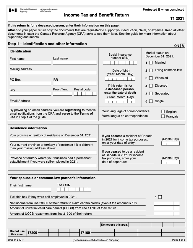 Income Tax Form 2022